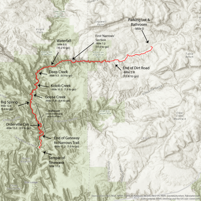The Virgin River Narrows (how far is it? geology of?) - UtahGeology